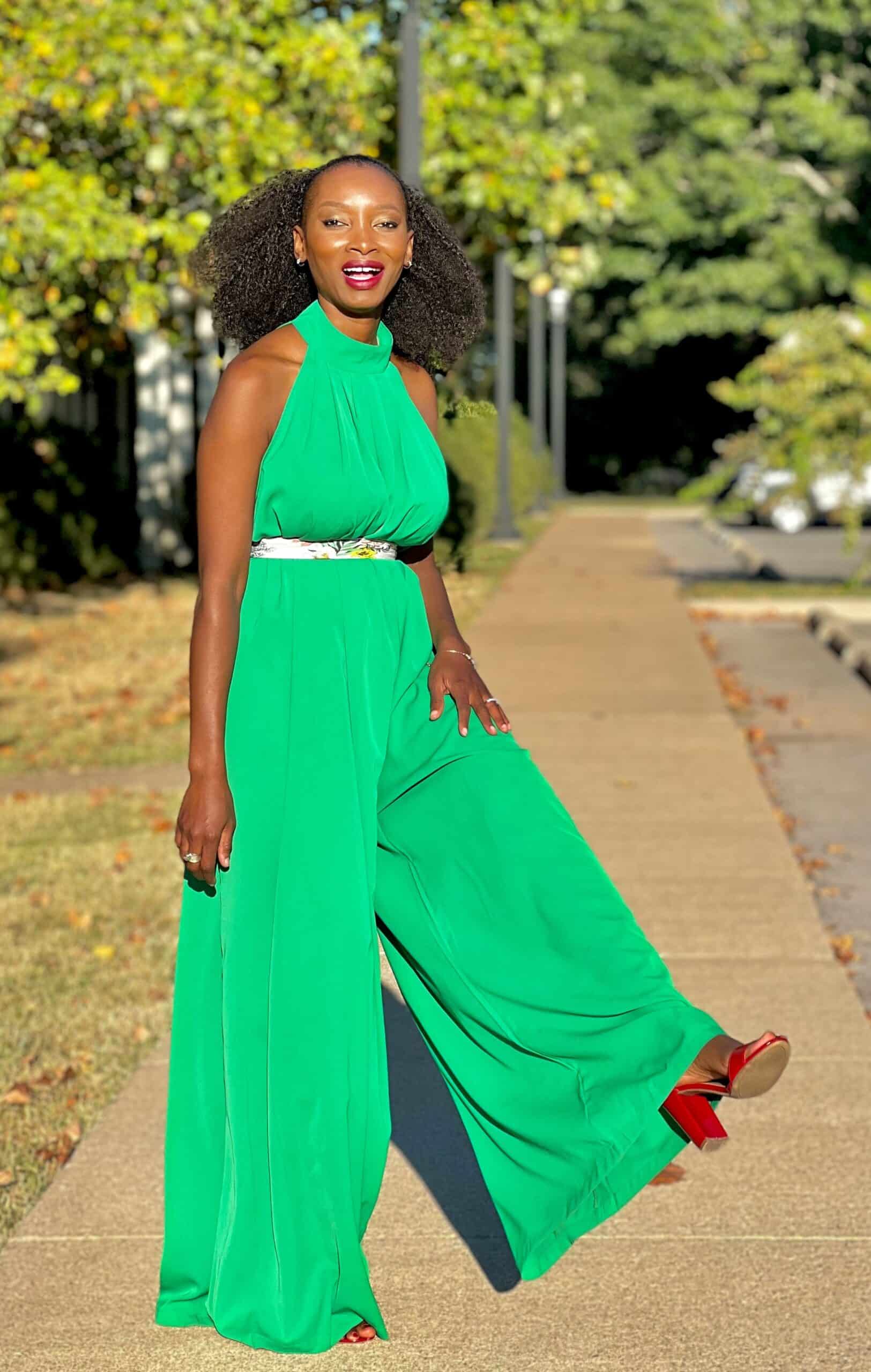 3 Ways to Style a Sleeveless Halter Neck Jumpsuit - Swabra Bridges
